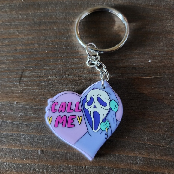 Accessories | Scream Ghostface Call Me Key Chain | Poshmark